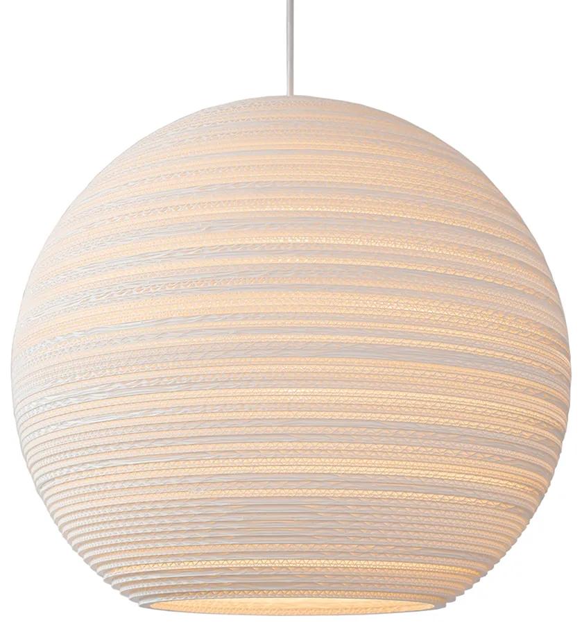 Závěsné kartonové kulaté svítidlo Moon Dekor: Bílý, Rozměr: ø 610 mm x 530 mm