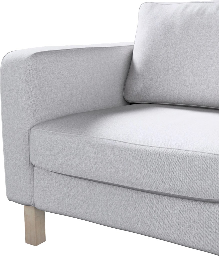 Potah na křeslo IKEA Karlstad, krátký barva šedá látka pletený vzor