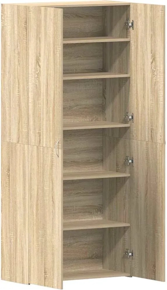 Skříň na obuv 80 x 35.5 x 180 cm Kompozitní dřevo Hnědá 3333838