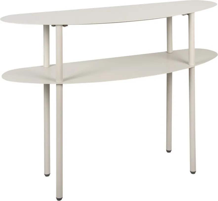 Šedý kovový konzolový stolek 28x90 cm Riqueza – Leitmotiv