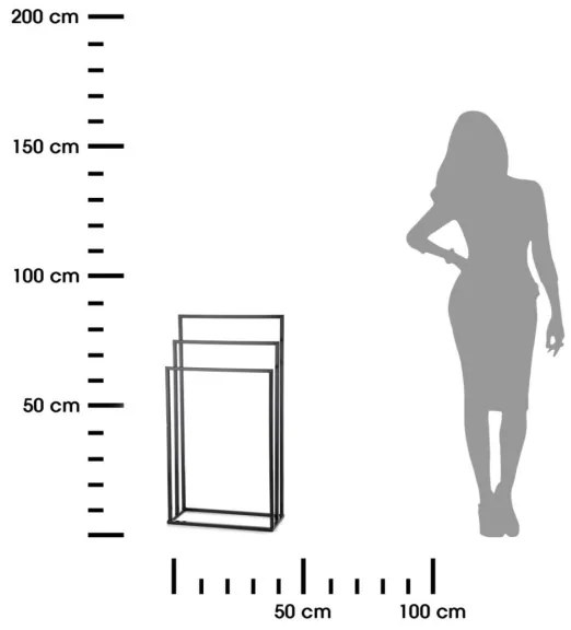 Věšák na ručníky 85x45 cm