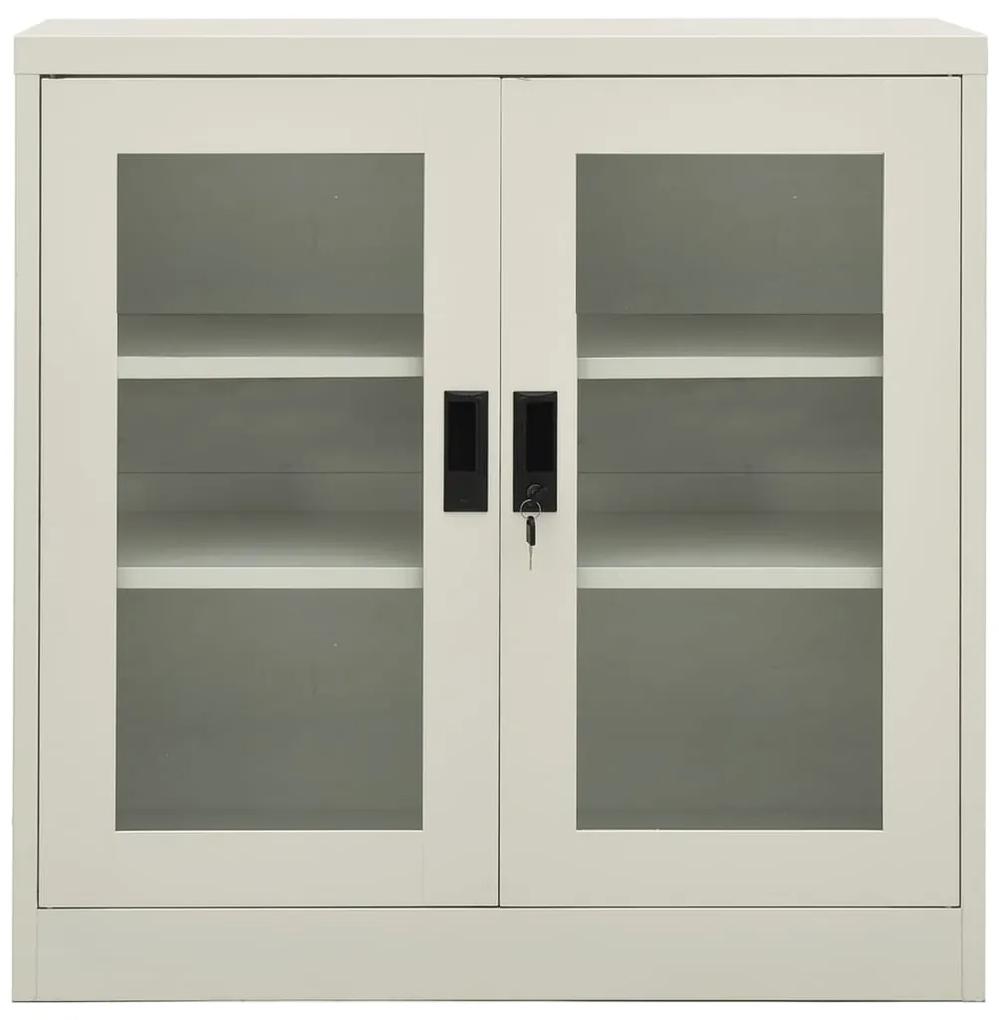 vidaXL Kancelářská skříň světle šedá 90 x 40 x 90 cm ocel