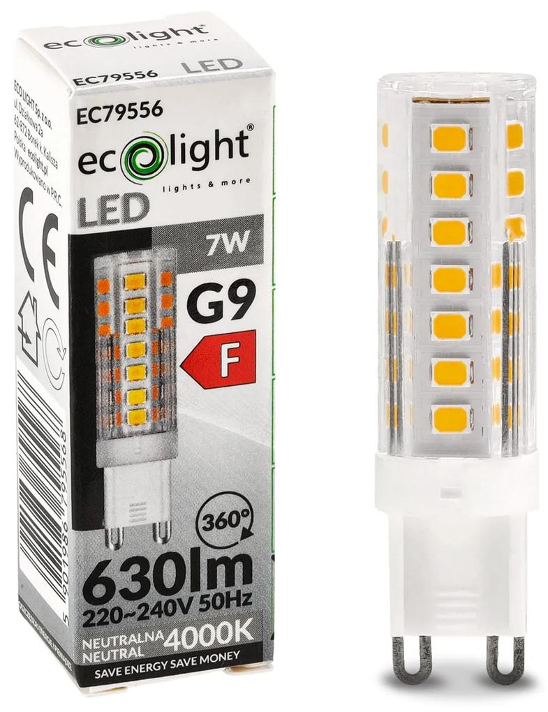 ECOLIGHT LED žárovka - G9 - 7W - neutrální bílá