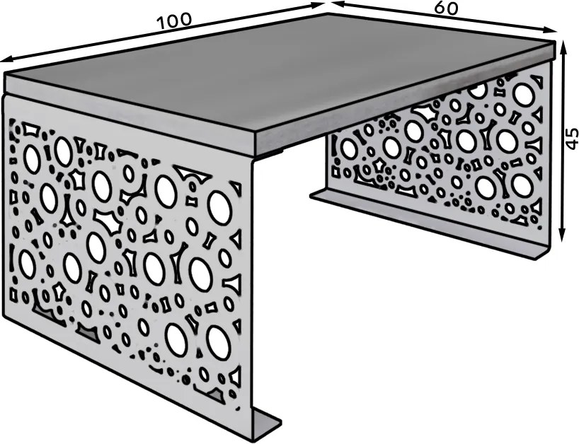 ADRK Furniture Konferenční stolek RINA 100x60 CT-RIN-W-S