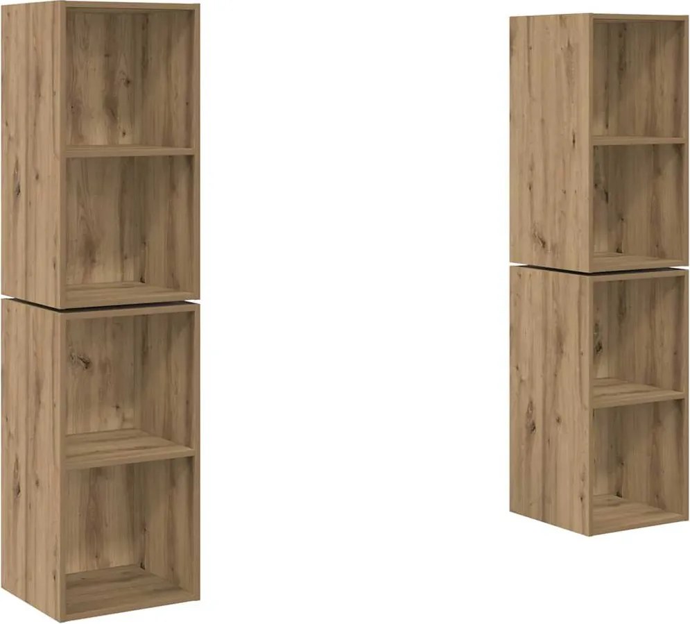 Sestava TV skříněk 4 ks Artisanový dub Kompozitní dřevo 3393563