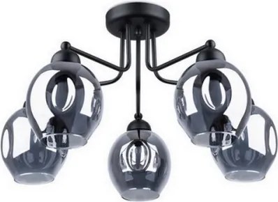 Lustr SOLLUX FILLAN 5 černý E27 5x60W bez žárovky SL.1145