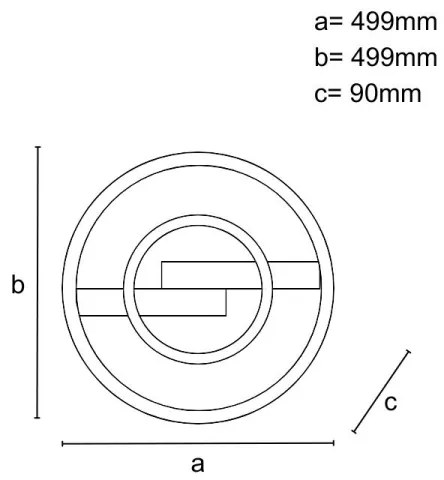 LED Stmívatelné stropní svítidlo LED/80W/230V 3000-6500K + dálkové ovládání