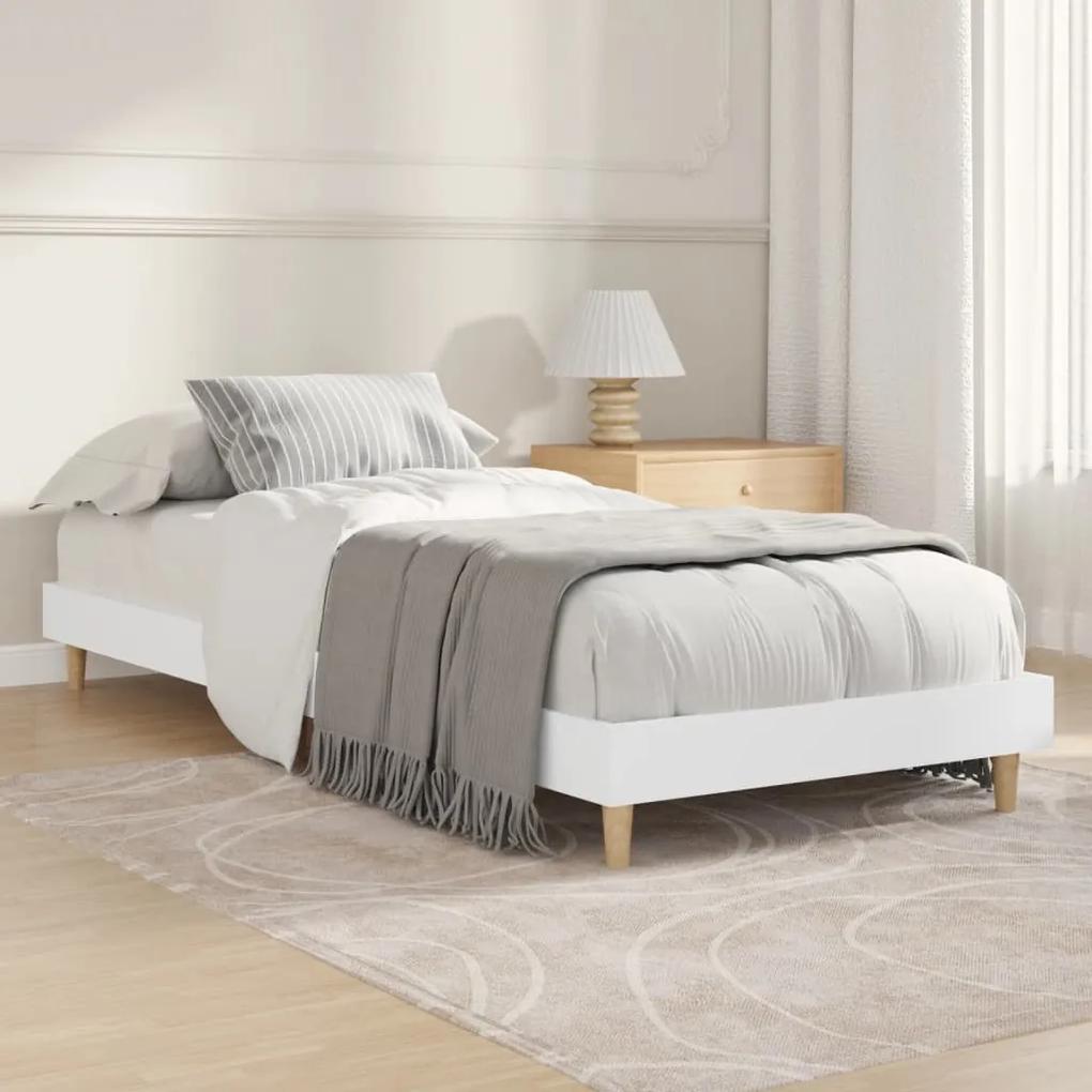 Rám postele bílý 75 x 190 cm kompozitní dřevo - Default Title