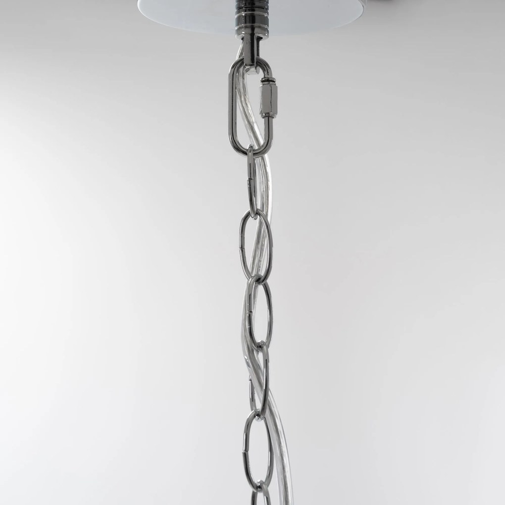 Toolight - Křišťálová závěsná lampa 3xE14 40W APP210-3CPR, stříbrná, OSW-07500