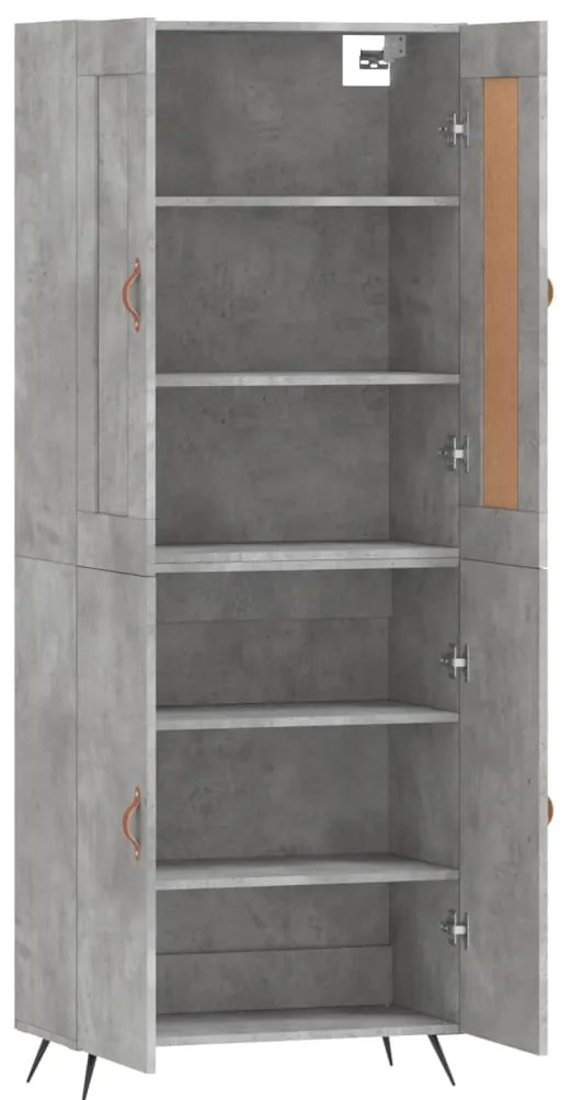 Skříň highboard betonově šedá 69,5x34x180 cm kompozitní dřevo,  3199533