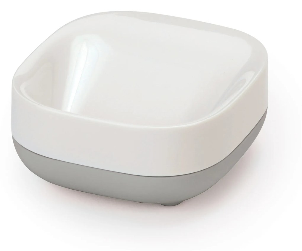 Miska na mýdlo  JOSEPH JOSEPH Slim Compact Soap Dish, bílá/šedá