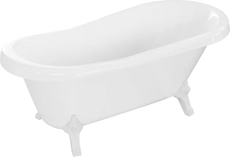 Mexen Retro volně stojící vana 150 x 73 cm, bílá, bílé nohy - 53251507300-20