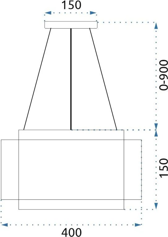 Toolight Toolight, LED závěsné stropní svítidlo 40cm APP1000-CP, černá-zlatá, OSW-07551
