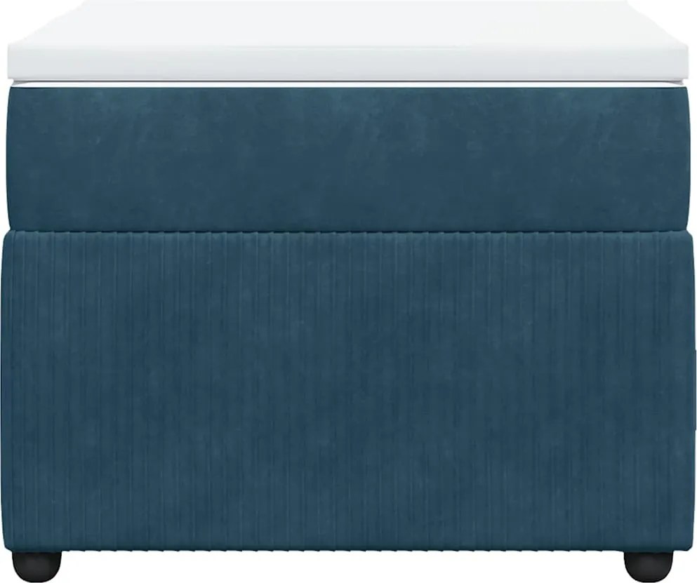 Box spring postel s matrací tmavě modrá 80 x 200 cm samet 3285606