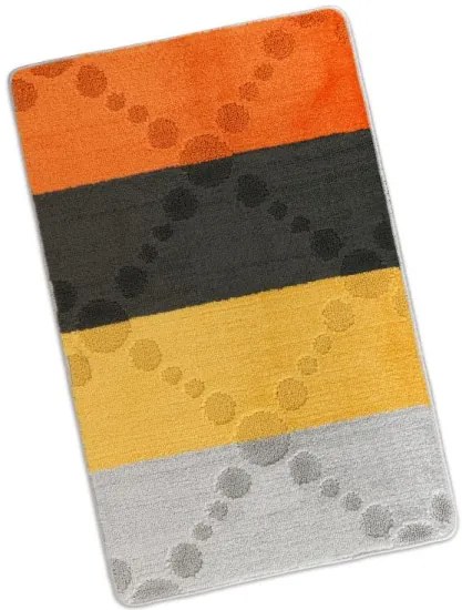 Bellatex koupelnová předložka BANY 60x100 cm Paprsek Šedá,Oranžová