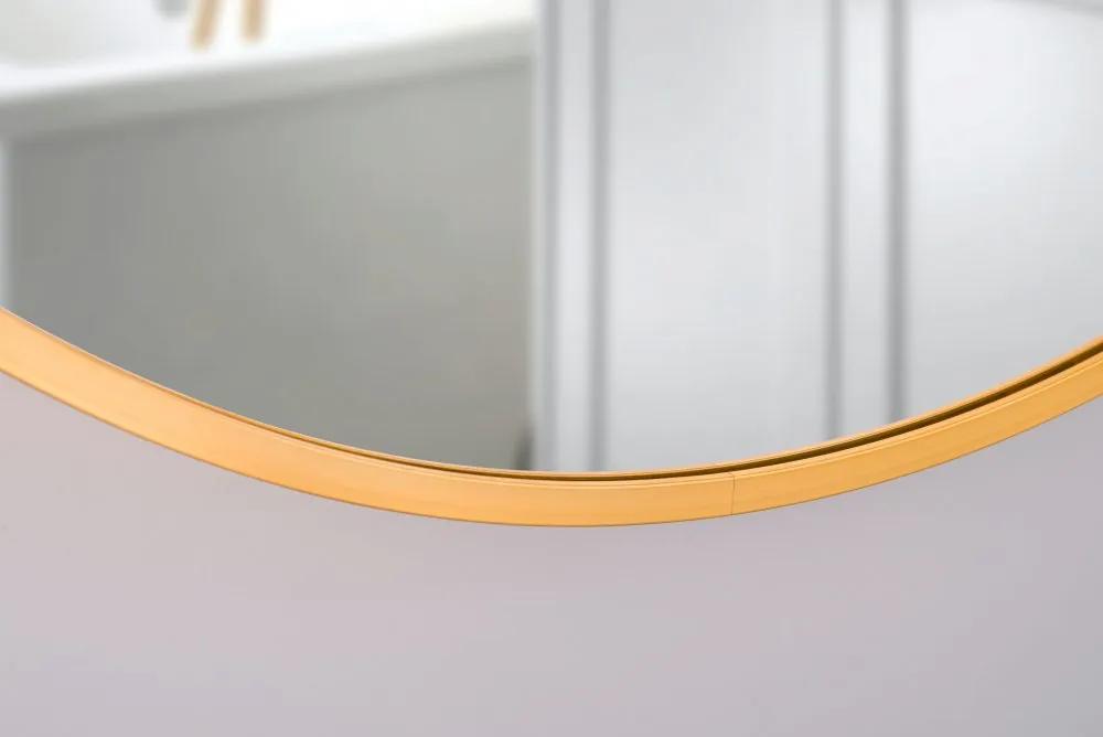 Olsen Spa Zrcadlo bez osvětlení DAHLEN GOLD Průměr - 80 cm OLNZDAH80G