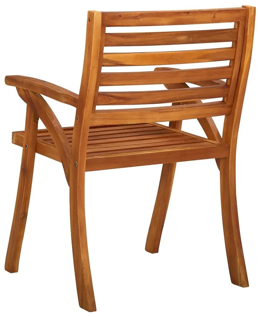 Zahradní židle s poduškami 8 ks masivní akáciové dřevo,  3075217