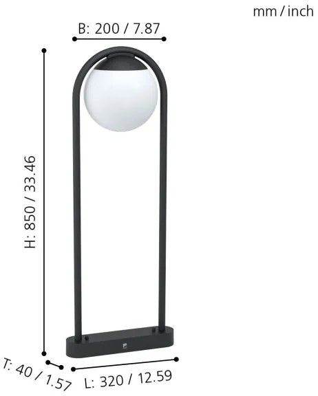 Eglo 98733 - Venkovní lampa VECCHIA 1xE27/28W/230V IP44