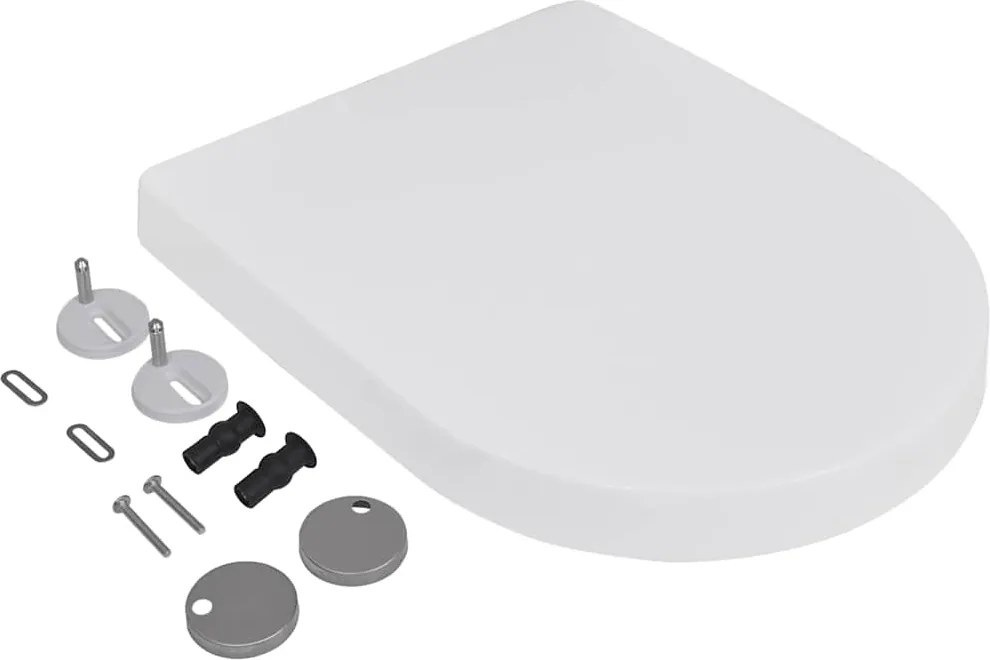 WC sedátka s funkcí pomalého sklápění 2 ks bílá plastová 275930