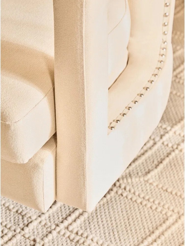 Béžové otočné sametové křeslo Hestia – Premier Housewares