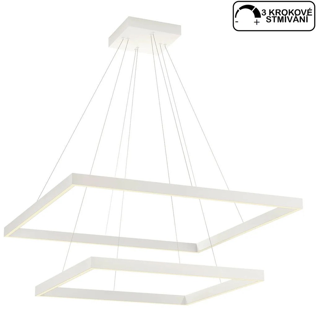 Světla a lustry REDO GROUP Redo FEBE 01-2917 bílé závěsné svítidlo na lanku/LED 100W/3000K-4000K Barva světla: 3000K