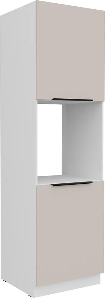 COMO | vysoká skříňka 60 DP-210 2F na vestavnou troubu | 60 cm | bílá/kašmír
