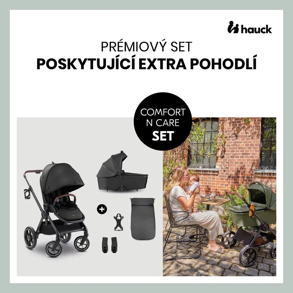 Hauck Kombinovaný kočárek Comfort N Care 2v1 black