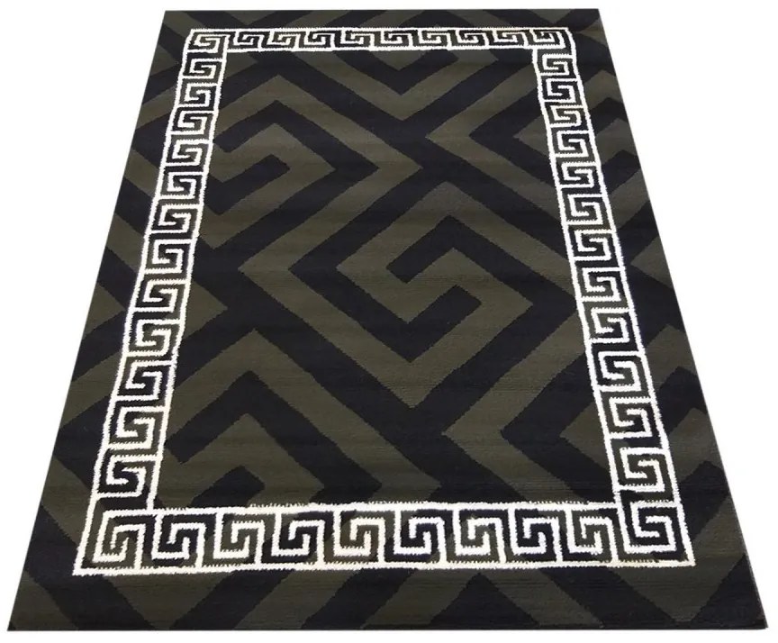 Luxusní koberec v khaki barvě s originálním vzorem Šířka: 160 cm | Délka: 220 cm