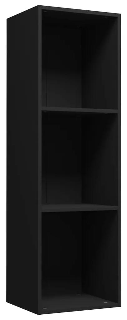 800136 vidaXL Knihovna / TV skříňka černá 36 x 30 x 114 cm dřevotříska