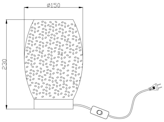 Globo 24002W - Stolní lampa NARRI 1xE27/40W/230V