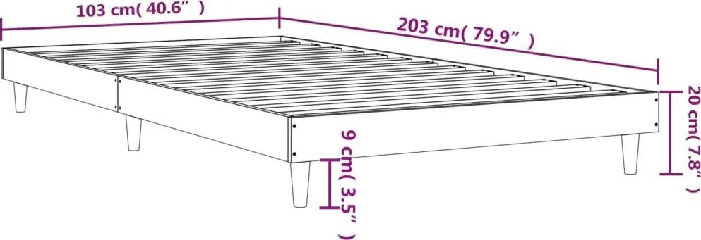vidaXL Rám postele 100 x 200 cm kompozitní dřevo [832053] Barva: Černá