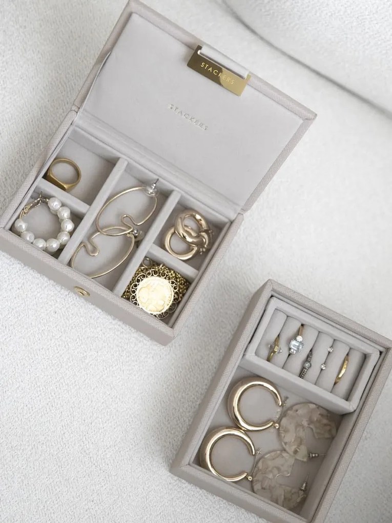 Stackers, Mikro krabička na šperky Micro Jewellery Box Taupe | šedobéžová 76150