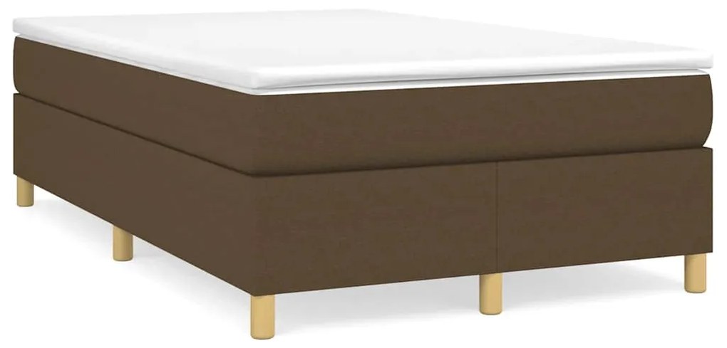 Box spring postel s matrací tmavě hnědá 120x190 cm textil 3269693
