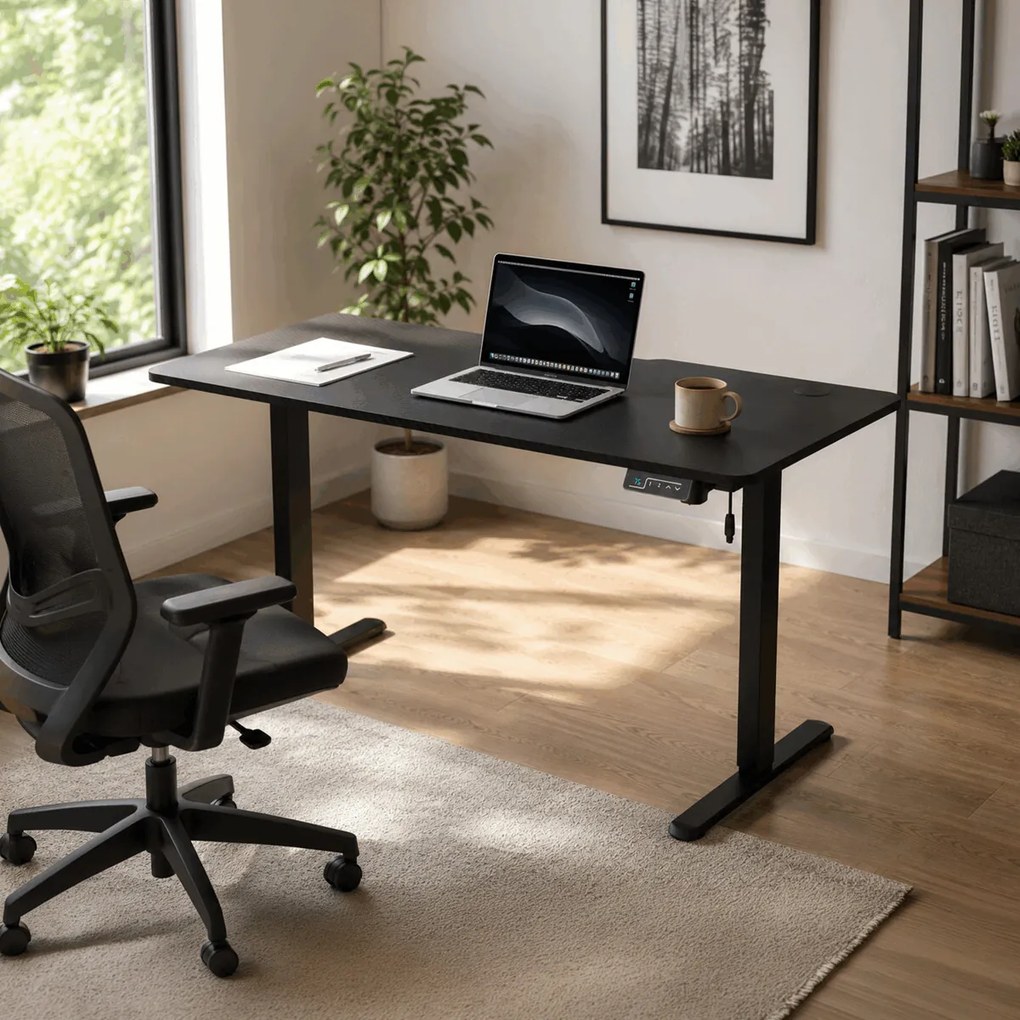 Ergonomický psací stůl ELTON - regulace výšky / dekor carbon