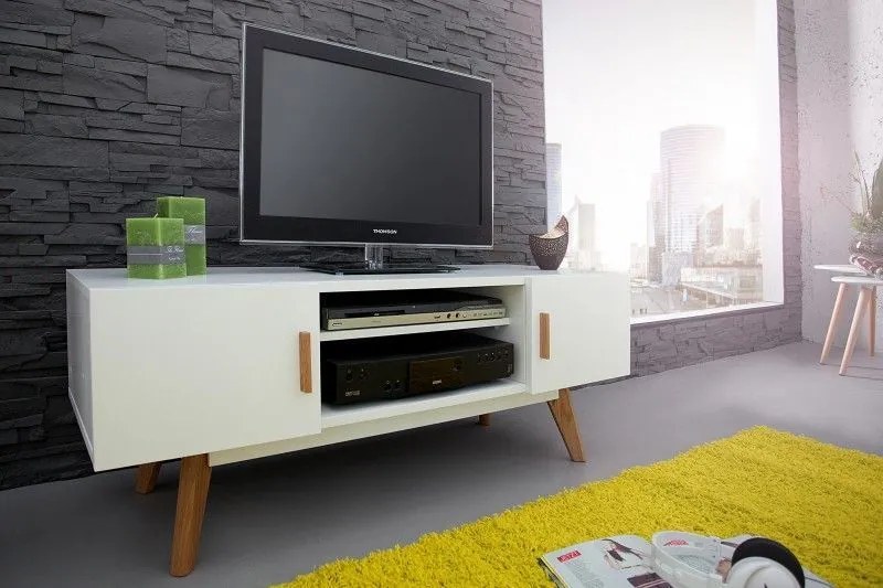 Deflee televizní stolek SCANDINAVIA 120-CM TV35134dub, MDF lakované/matné  120 cm x 45 cm x 40 cm