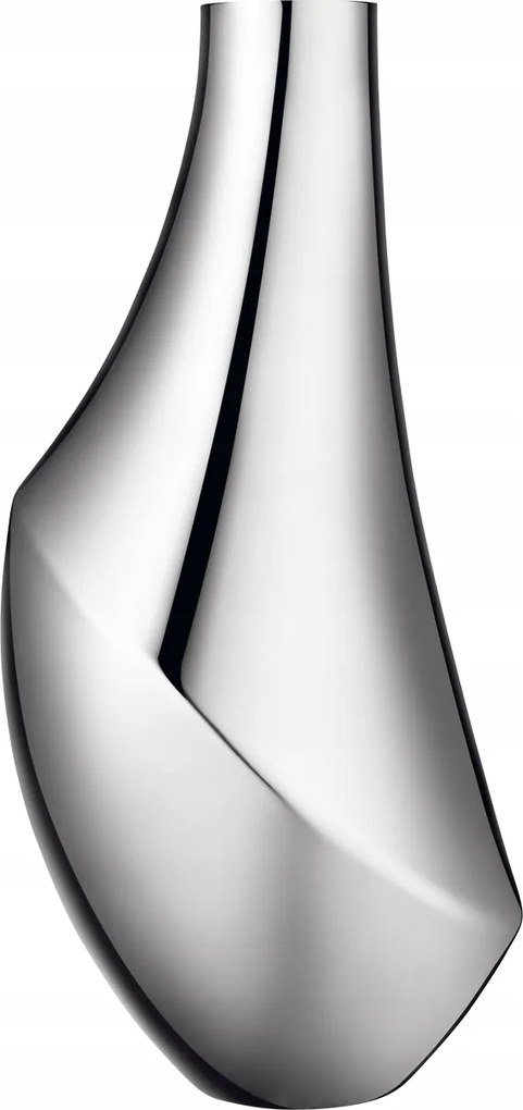 Georg Jensen Flora Podlahová váza 50 cm Ocelová stříbrná leštěná