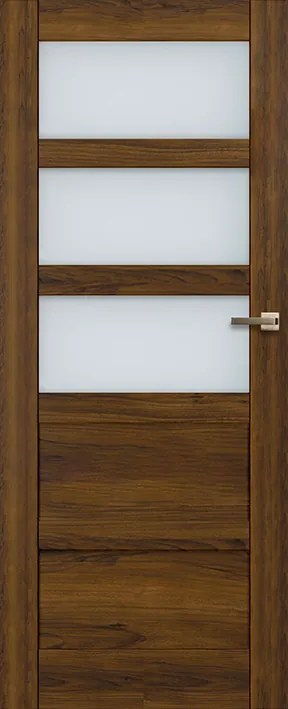 Interiérové dveře vasco doors BRAGA model 4 Průchozí rozměr: 70 x 197 cm, Orientace dveří: Levé dveře, Dekor: Ořech muškátový