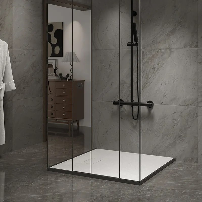 BPS-koupelny Čtvercová akrylátová sprchová vanička HYD-SSV-JUKO 90x90 bílá
