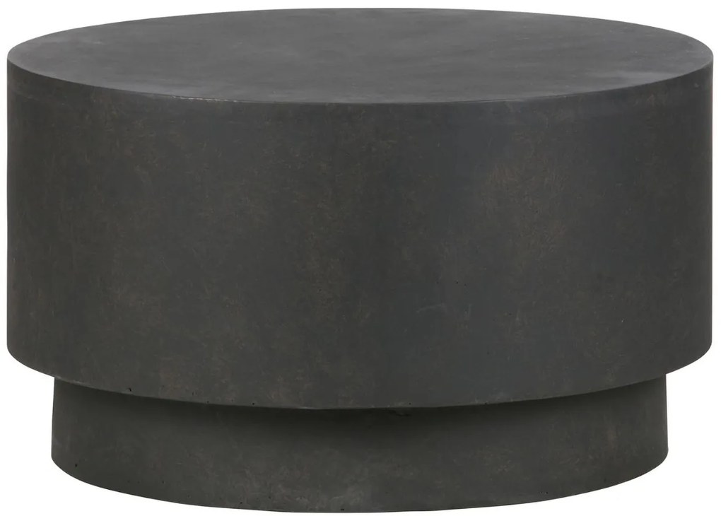 Hoorns Tmavě hnědý kulatý odkládací stolek JAMES 60 cm