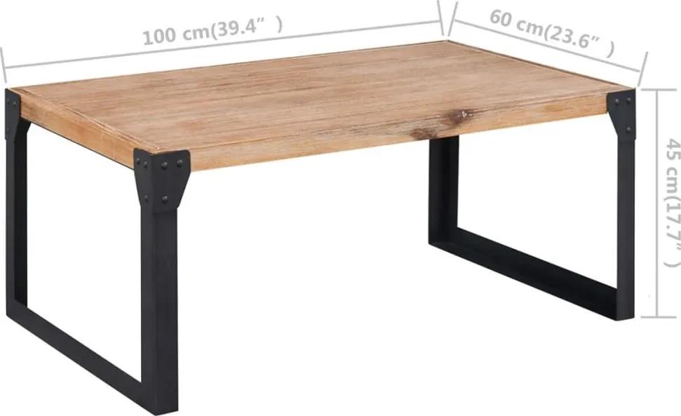 vidaXL Konferenční stolek, masivní akáciové dřevo 100x60x45 cm [243914]