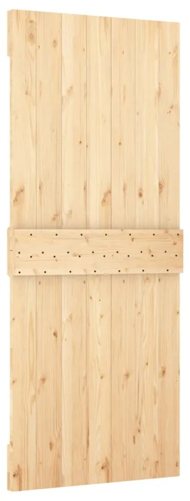 Posuvné dveře s kováním 85 x 210 cm masivní borové dřevo,  3203228