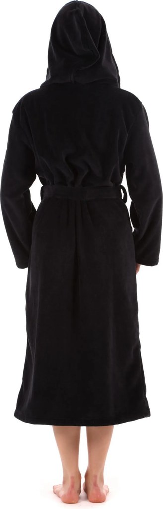 Černý župan s kapucí Tampa Beauty Black - M