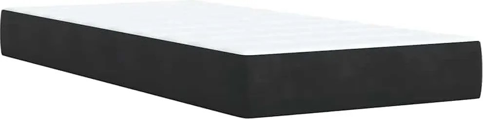 Box spring postel s matrací černá 90x200 cm samet 3287634