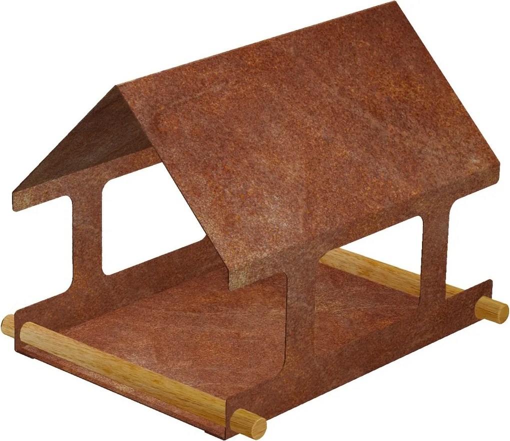 Nido Ptačí krmítko 30 x 25 x 23 cm, corten CORGARDEN 1039