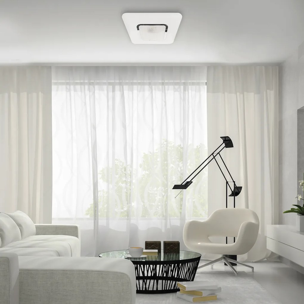 Stropní LED svítidlo Sparky Square, 1x LED 65w, 3000-6000k, w/ch, s ovladačem