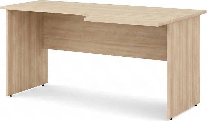 Ergonomický stůl Impress 160 x 90 cm, pravý, akát světlý