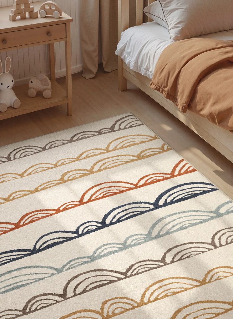 Hanse Home, Dětský koberec Adventures 106431 Cream Multicolor, 120x170, vícebarevná, dětský pokoj