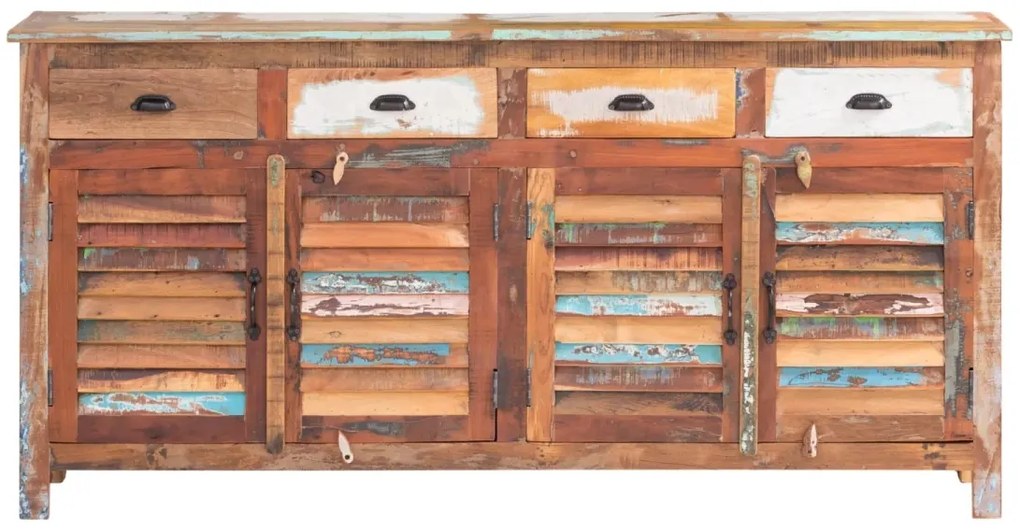 furniture-nabytek.cz - Masivní komoda Westhill z recyklovaného dřeva, lakovaná, vícebarevná – 182×45×90 cm