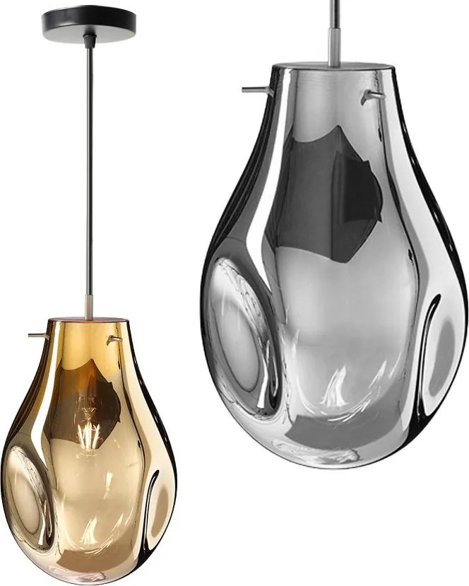 Toolight Amber, závěsné stropní svítidlo 1xE27 APP328-1CP, zlatá, OSW-00670
