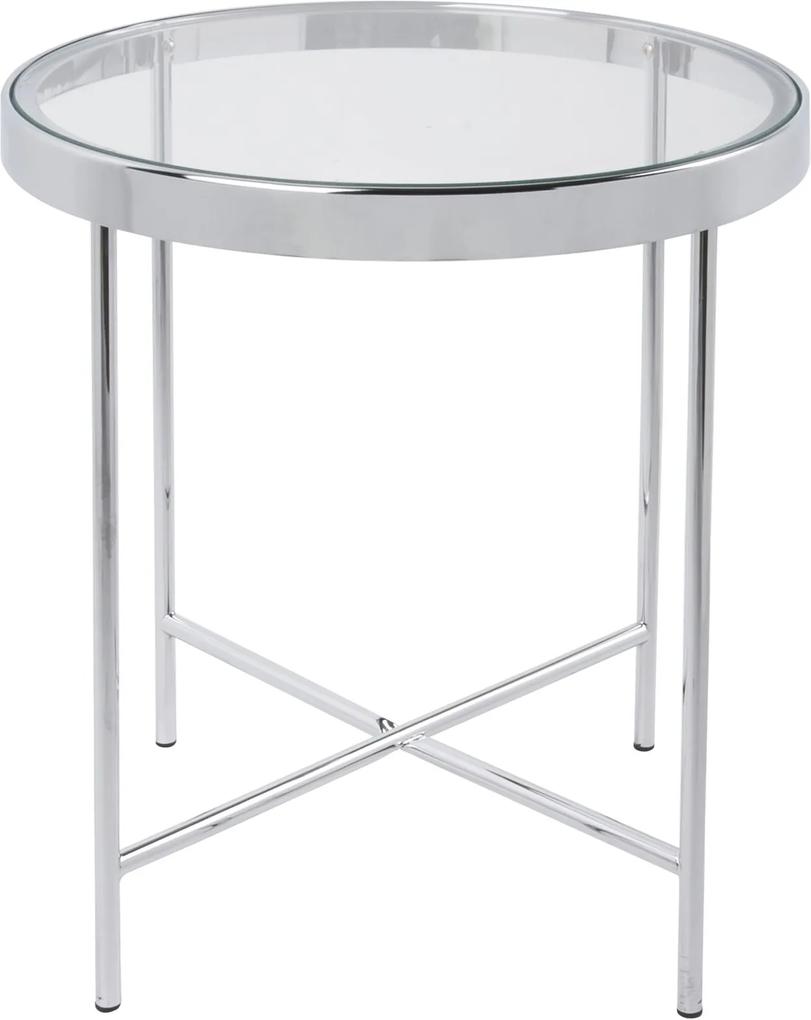LEITMOTIV Kulatý stolek se skleněnou deskou